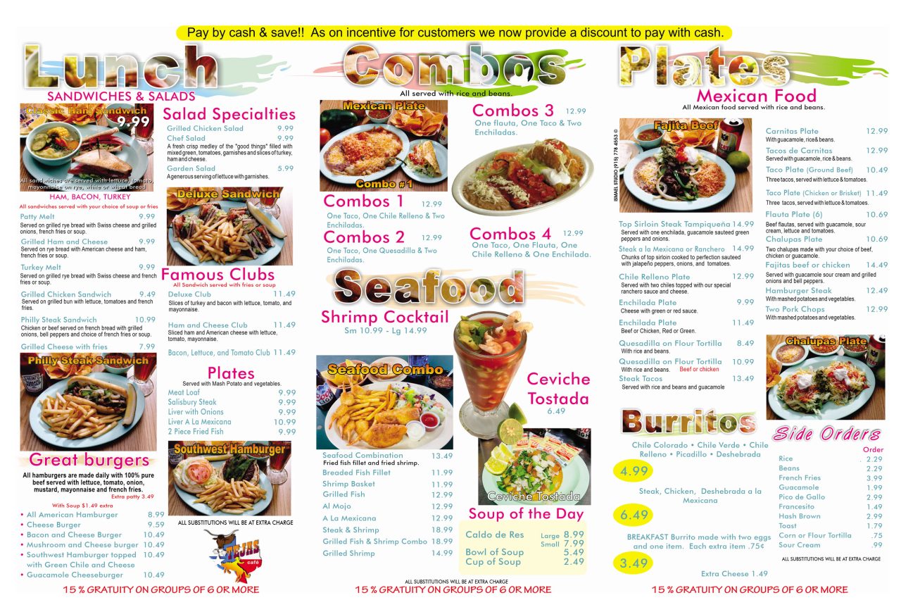 MENU - TEJAS CAFE